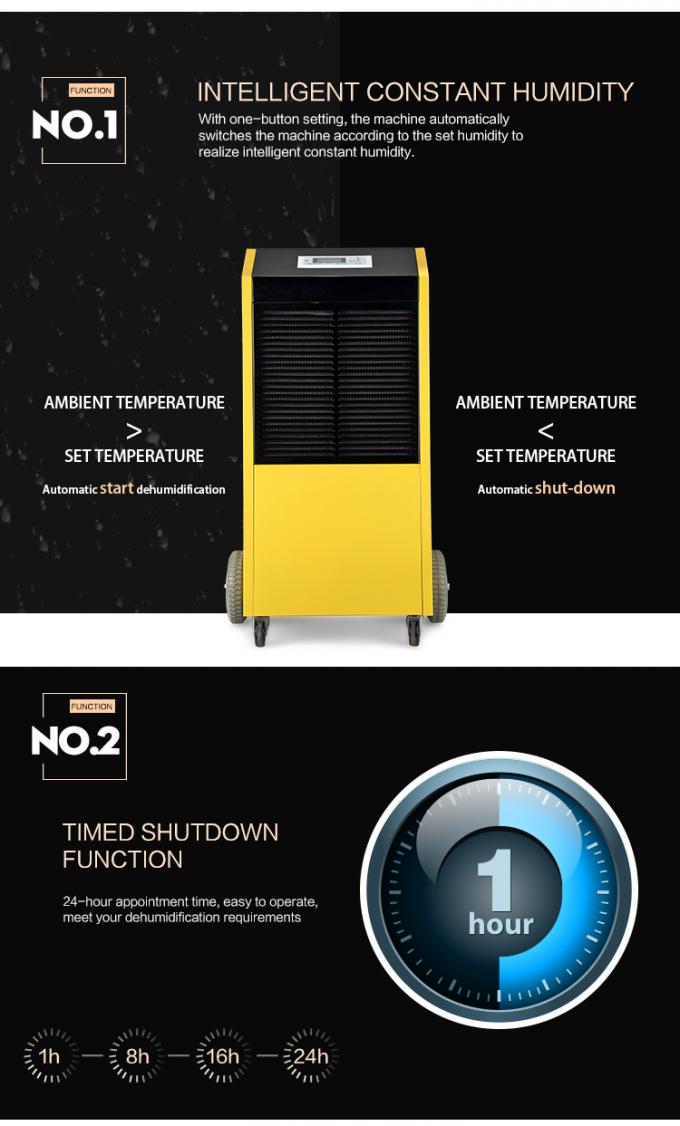 350m3 Commercial Grade Dehumidifier Adjustable Humidistat 48L / Day ...
